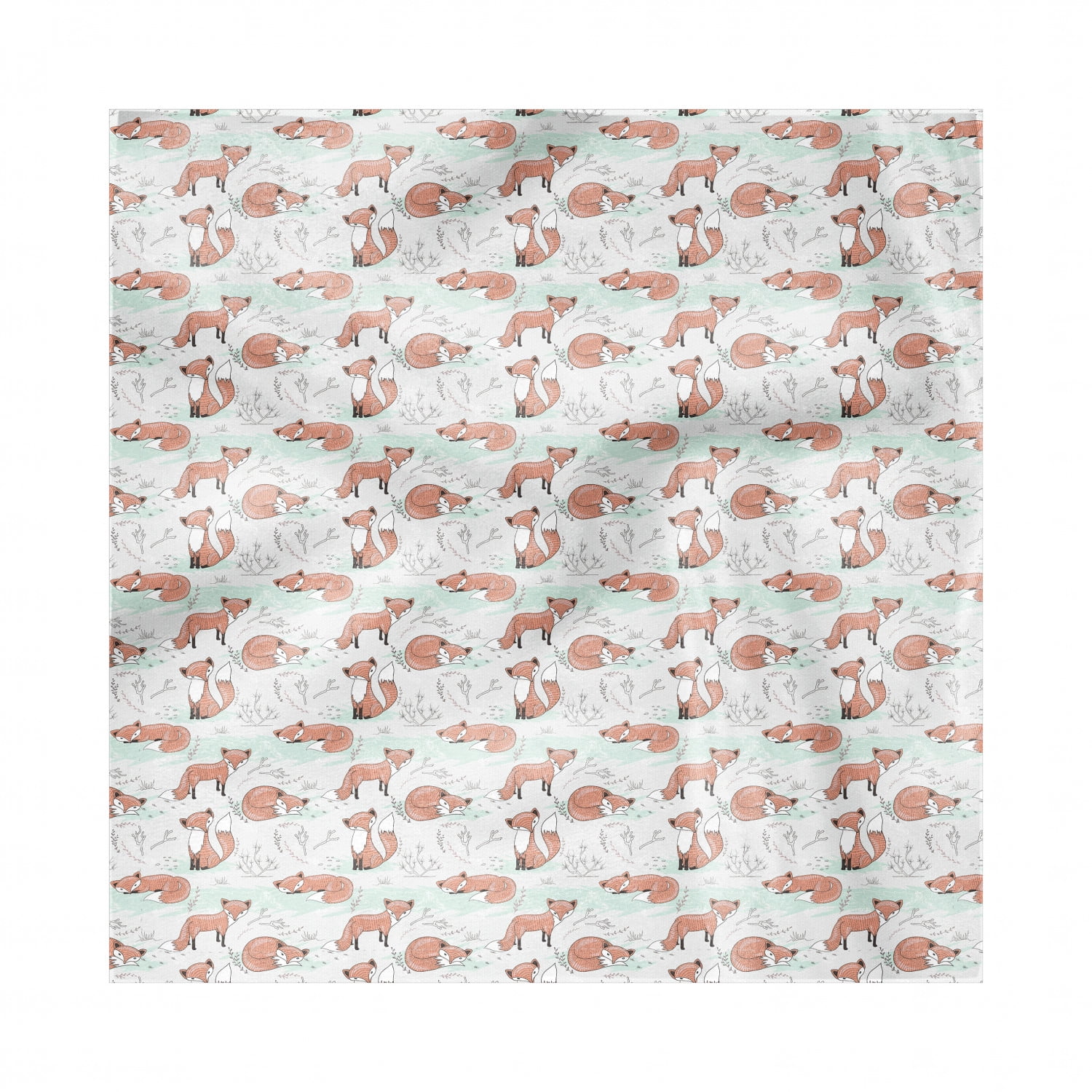 Fox Decorative Napkins Set of 4, Woodland Forest Wildlife Theme with ...