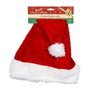Santa Plush Velvet Burgundy Hat Adult Christmas Accessory - Walmart.com