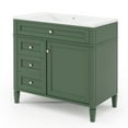 Yesfashion 36" Bathroom Vanity With Single Sink Combo, Modern Bathroom ...