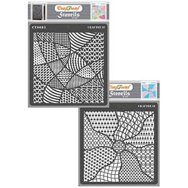 CrafTreat Enclosed Pattern Stencil for Painting and Crafting - 6"x6 ...