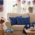 4th of July Stars Dark Blue Patriotic Throw Pillow Covers, 12 x 20 Inch ...