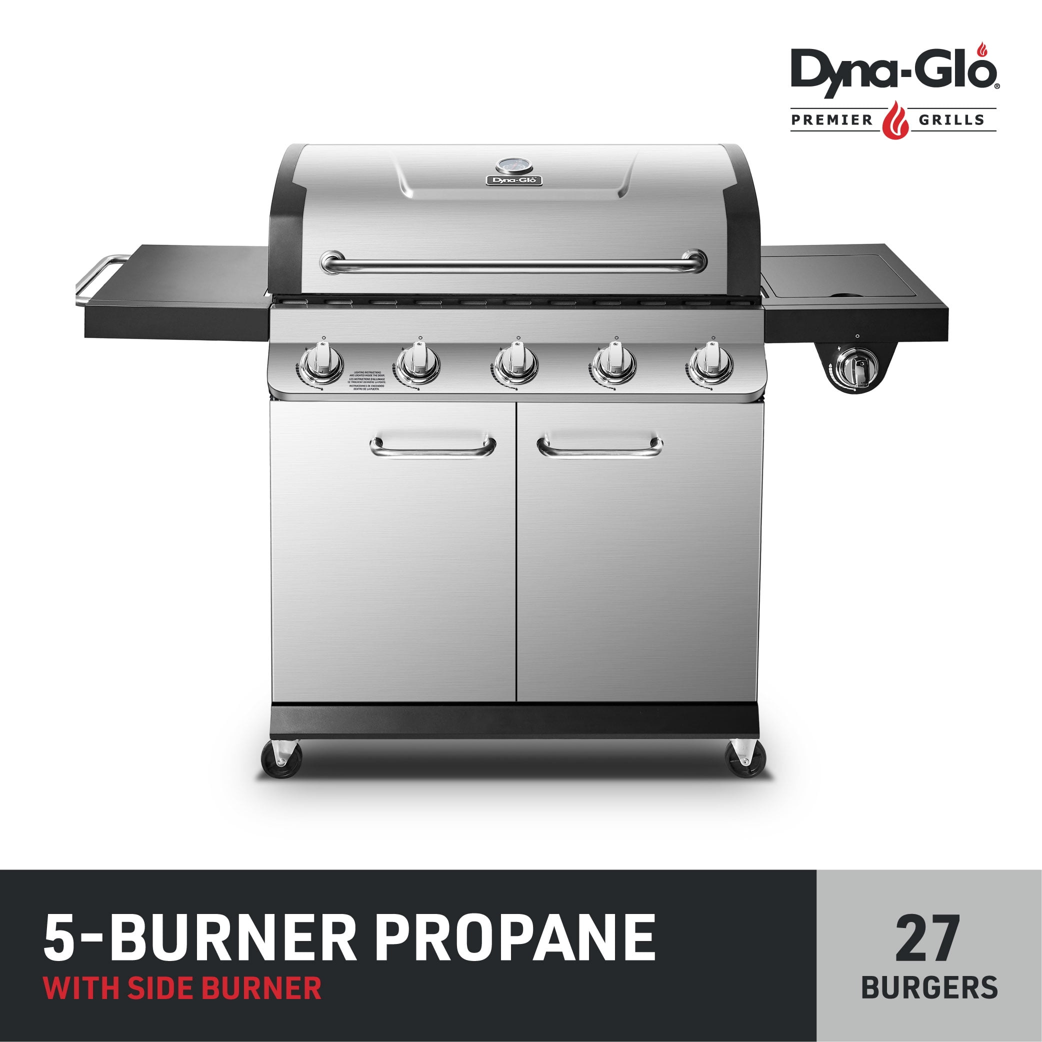 Dyna-Glo 5 Burner Silver Propane Gas Grill - Walmart.com