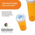AVG Packaging Supplies Plastic Pharmacy Craft Containers with Push ...