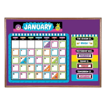 Classroom Calendar Pocket Chart - Educational - 73 Pieces - Walmart.com