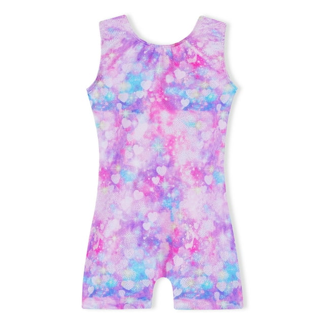 Little Girls Gymnastics Leotards with Short Size 8-9 Years Old Sparkly ...
