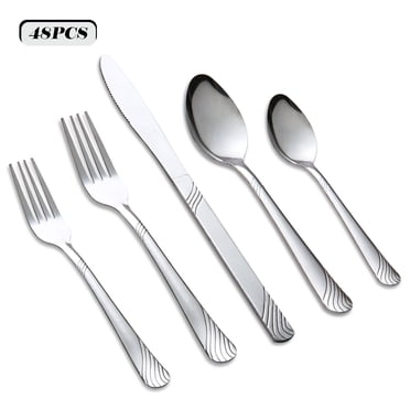 Gibson Sensations II Plastic Handle Flatware- Red - 16 Piece - Walmart.com