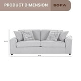 Roundhill Furniture Lancelot Upholstered Stationary Sofa, Beige Oyster - Walmart.com