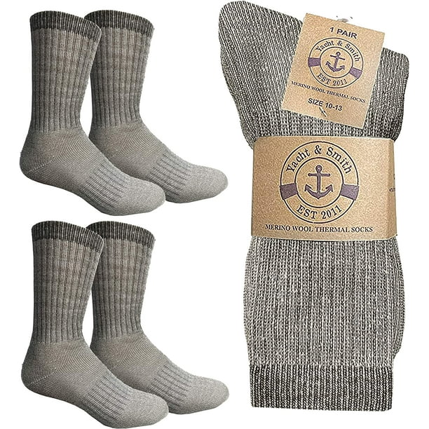 Merino Wool Thermal Boot Socks for Hiking, Trail, Hunting, Winter Yacht ...