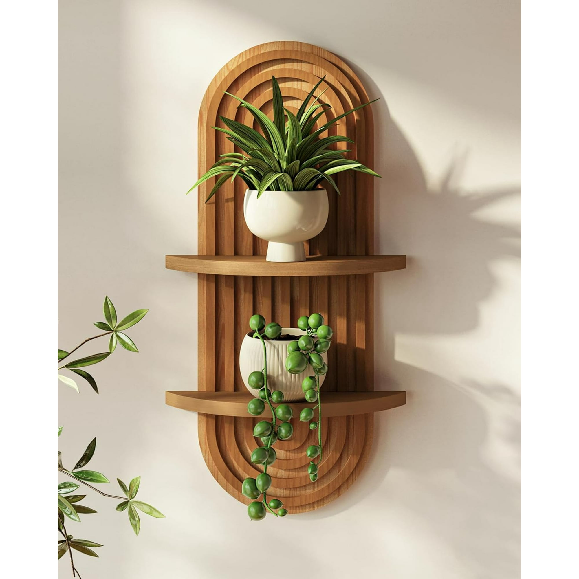 Click here for Season Time Boho Wall Decor Brown Plant Wall Shelf... prices