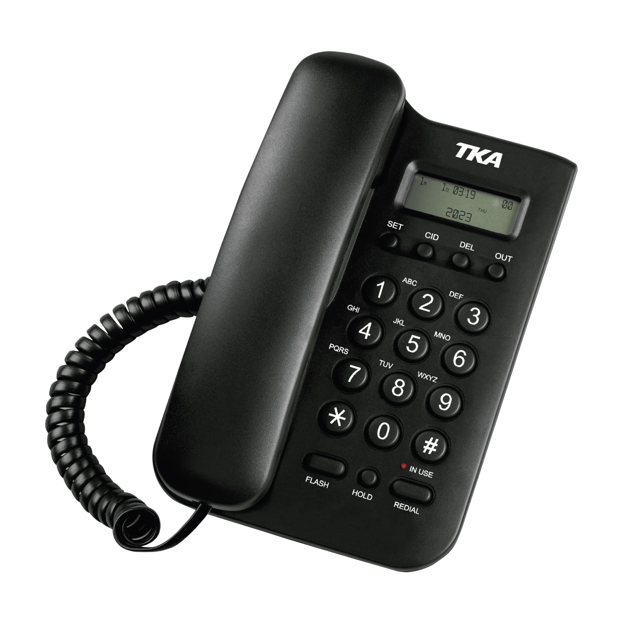 Teléfono Alámbrico Casa Oficina TKA Negro Identif. llamadas | Walmart ...