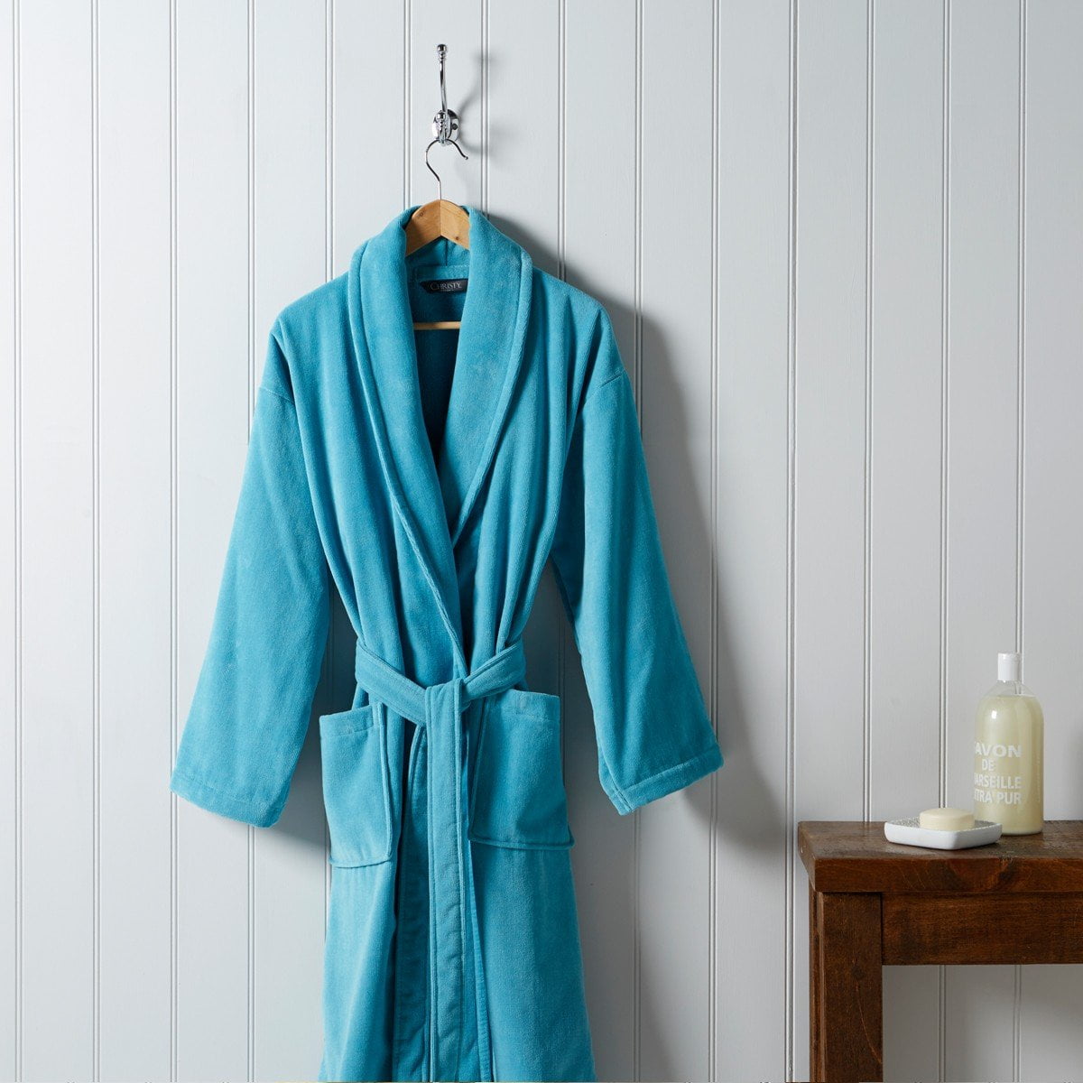100% Cotton Unisex Supreme Velour Terry Robe LAGOON / Extra-Large ...