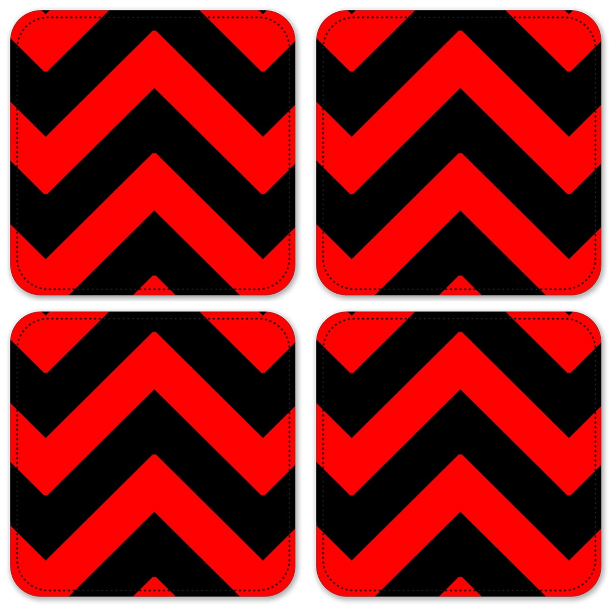 Vinyl Drink Coasters - Set of 4 - Chrevron - Walmart.com