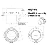 MagVent MV-180 Magnetic Dryer Vent Kit, 180Â° Straight Coupling, Easy ...