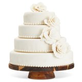 Acacia Wood Round Cake Stand (12.75 in), Elegant Serving Platter for ...