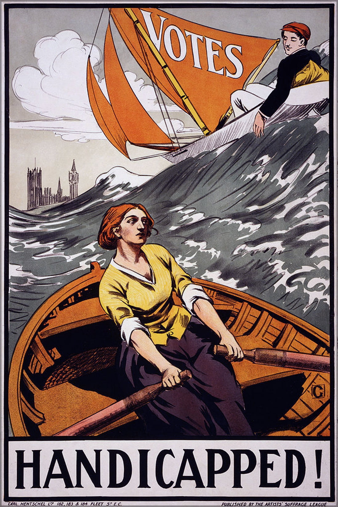 24"x36" Gallery Poster, Handicapped! Women's suffrage liberation poster ...