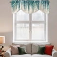 Blue Eucalyptus Leaves Tie Up Valances Curtain, Summer Watercolor ...