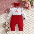 FINALGANG Baby Girls Romper Set Cartonn Animals Patch Ruffled Long ...