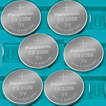Panasonic CR2025 3V Lithium Coin Battery, High Energy, Reliable, 165mAh Capacity, Pack of 4 ...