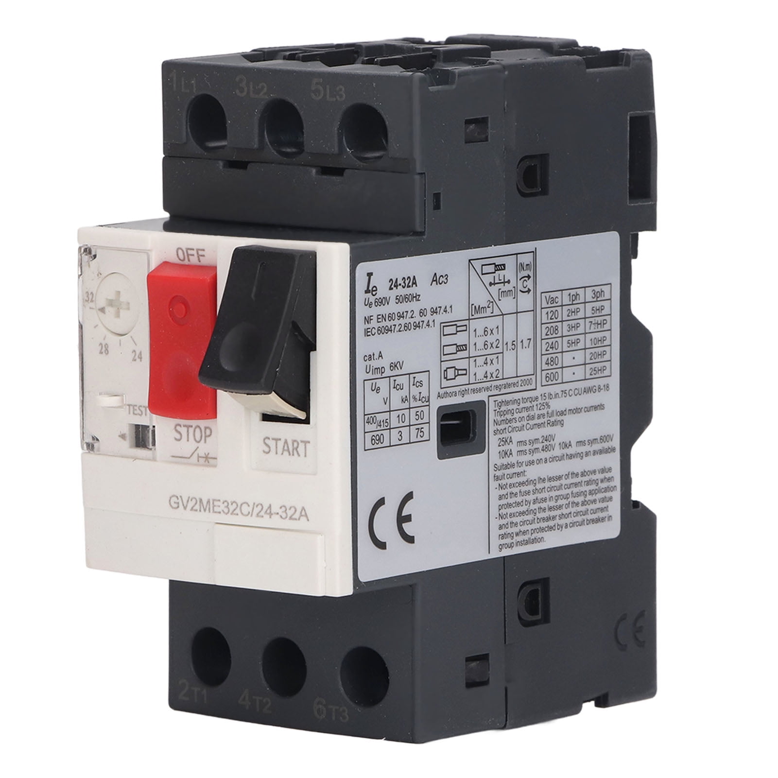 Rankomu Motor Protection Circuit Breaker Interruptor Automático de Motor 3P, Protección de ...