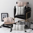 Chenilles Jacquards Stripeds Tassels Throw Pillow Case Soft Decorative ...