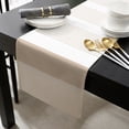 Brown Stripe Table Runner 48 Inches Long, Modern Rustic Horizontal ...