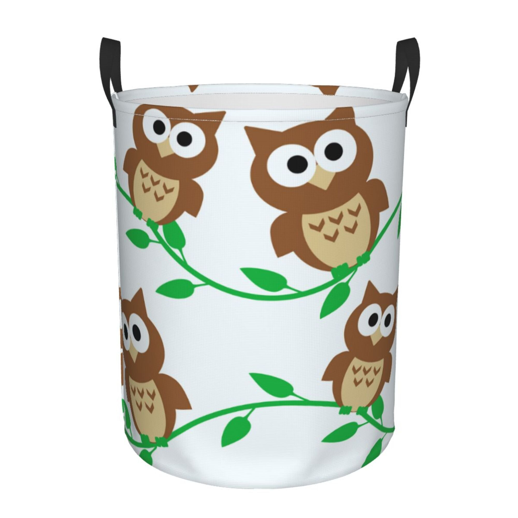 Owls Cartoon Animal Laundry Basket Organizer Collapsible -Dirty Clothes ...