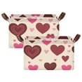 Love Pattern Collapsible Storage Bin Open Home Shelf Basket Water ...