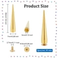 Alloy Rivets Set with Screw Shape Cone Screw Back Rivet for Purse ...