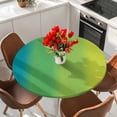 Blue Green Ombre Round Tablecloth 45-54 Inch Round Fitted Table Cloth ...