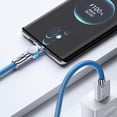 120W Super Fast Charging Type-C Cable, 180 Rotating Elbow, Built-in LED ...