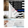 No Hook Shower Curtains with Snap-in Liner Set, Thin Red Blue White ...
