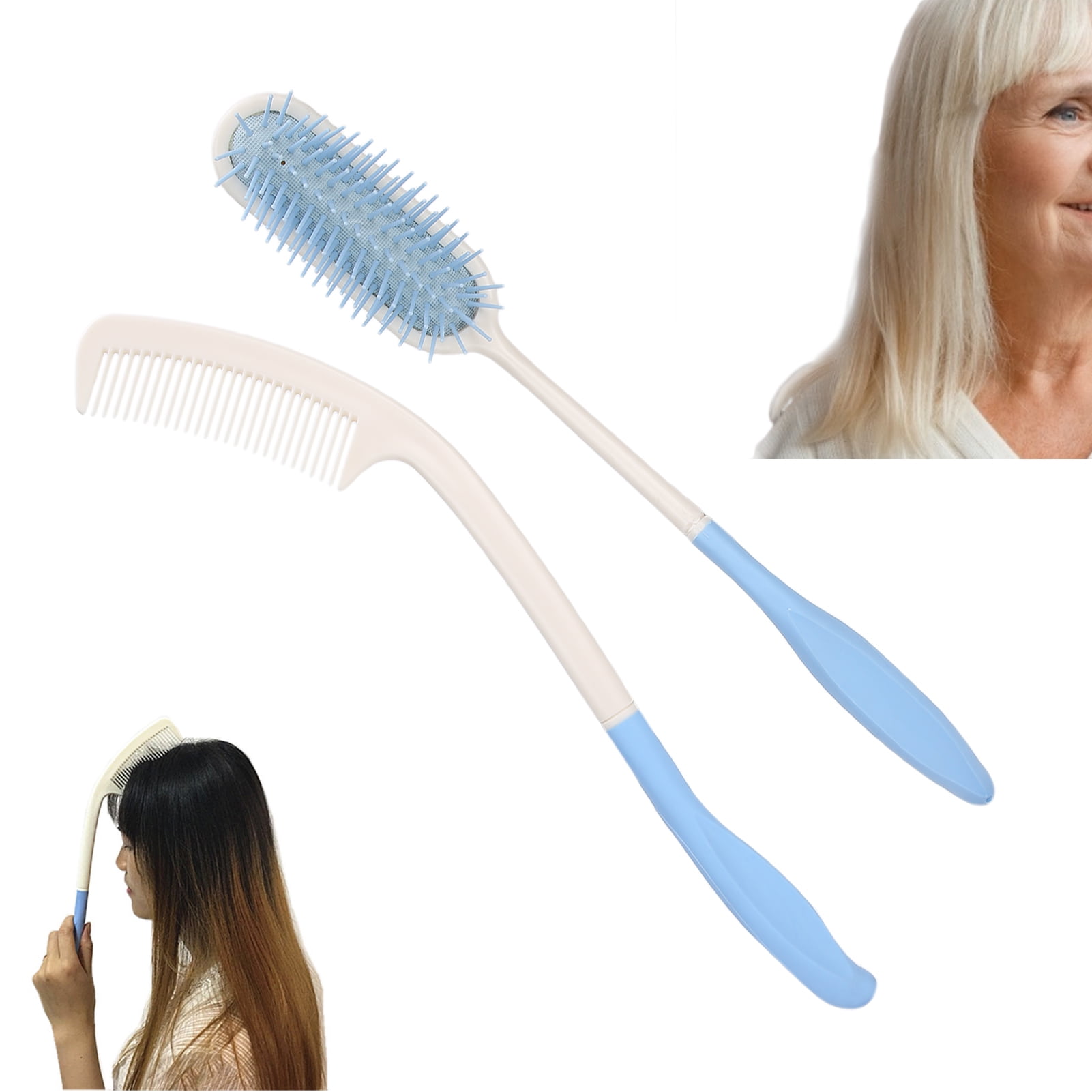 ESTINK Long-Handled Comb,Extra Long Hair Brush Elderly Long Handled ...