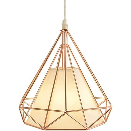 Metal Wire Pendant Lamp Modern Rustic Metal Shade Pendant Light, Single ...