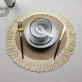 Thermal Insulated Table Mat, Jute, Linen Fringe - Walmart.com