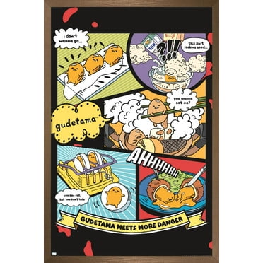 Gudetama - Grid Wall Poster, 22.375" x 34", Framed - Walmart.com