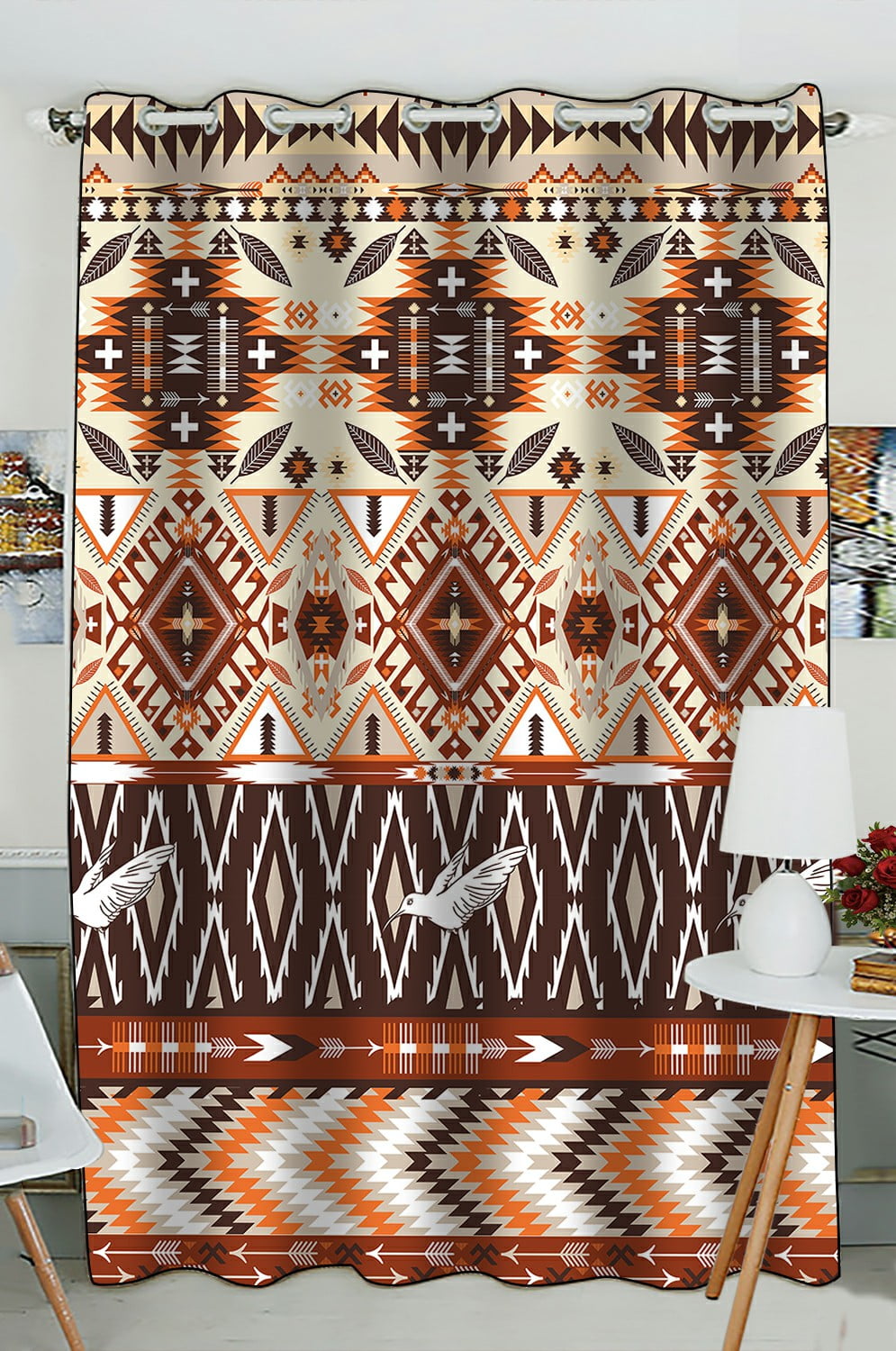 ECZJNT colorful aztec geometric tribal pattern Blackout Window Curtain ...