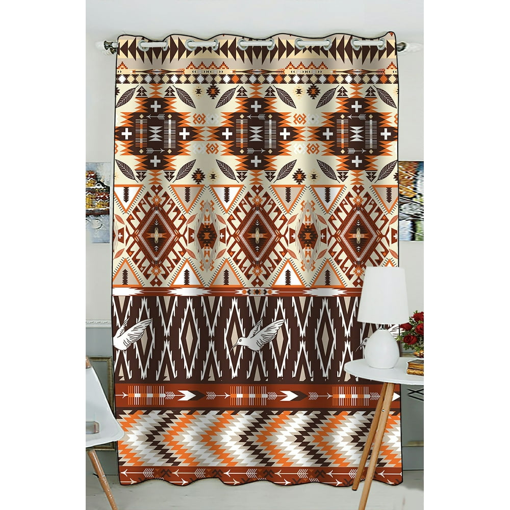 ECZJNT colorful aztec geometric tribal pattern Blackout Window Curtain ...