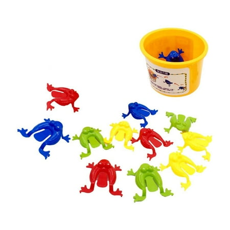 12x Assorted Jumping Frog Toy with Bucket Finger Pressing Game Kids Party Favors | Walmart Canada