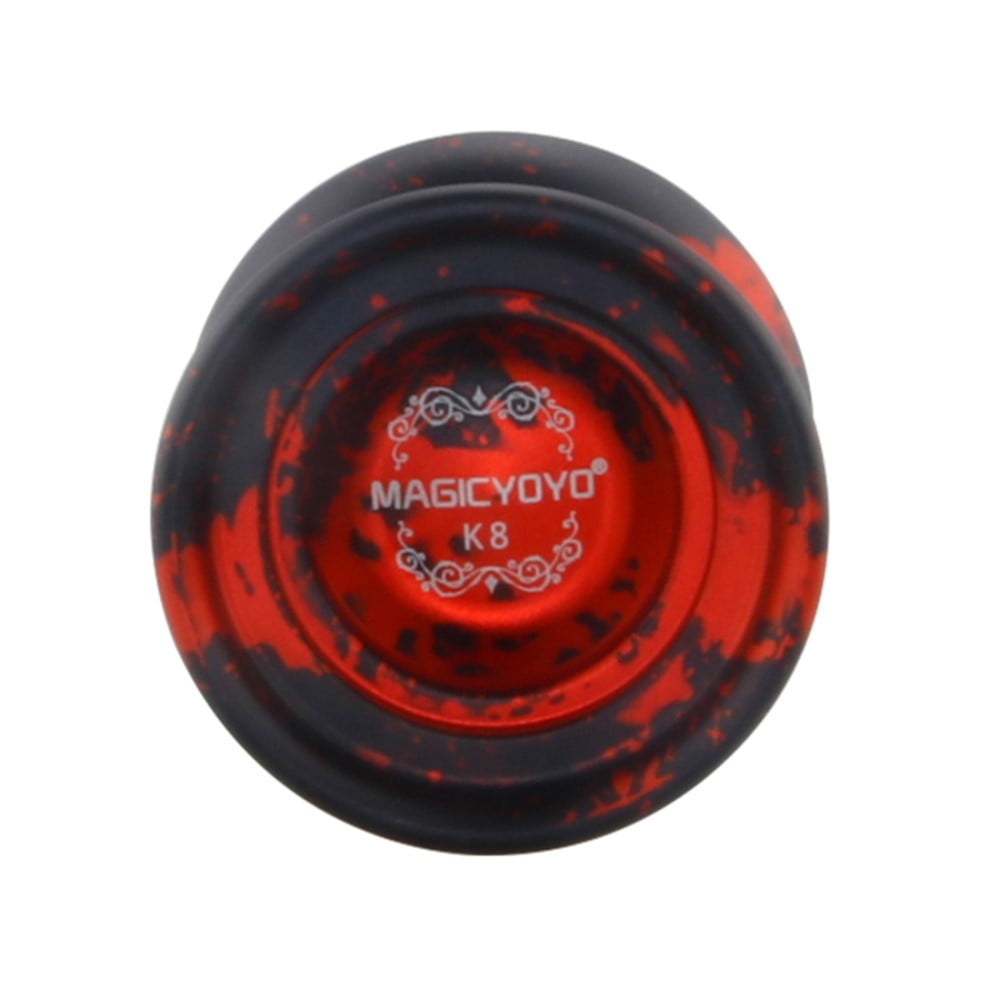 Magic YoYo K8 Yo-Yo - Aluminum Performance Yo-Yo (Black Red Acid Wash ...