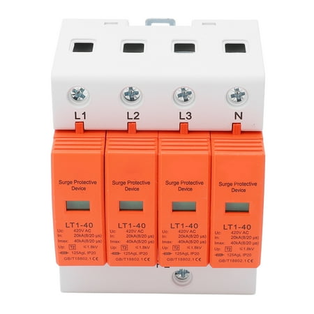 Surge Protector, Modular Design 4P Easy Maintenance Protective Arrester ...