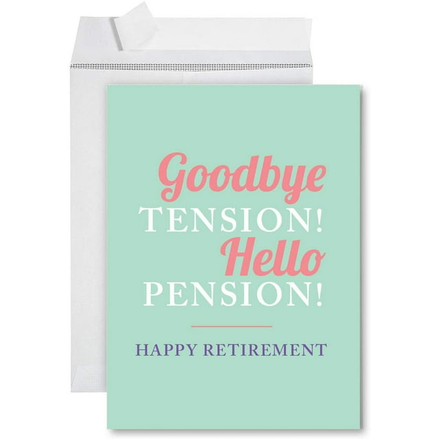 Koyal Wholesale Funny Jumbo Retirement Card With Envelope 8.5 x 11 inch ...