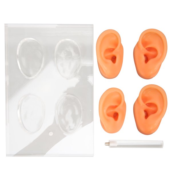 Silicone Ear Modelwith Stand,Human Ear Model Silicone Fake Ear ...