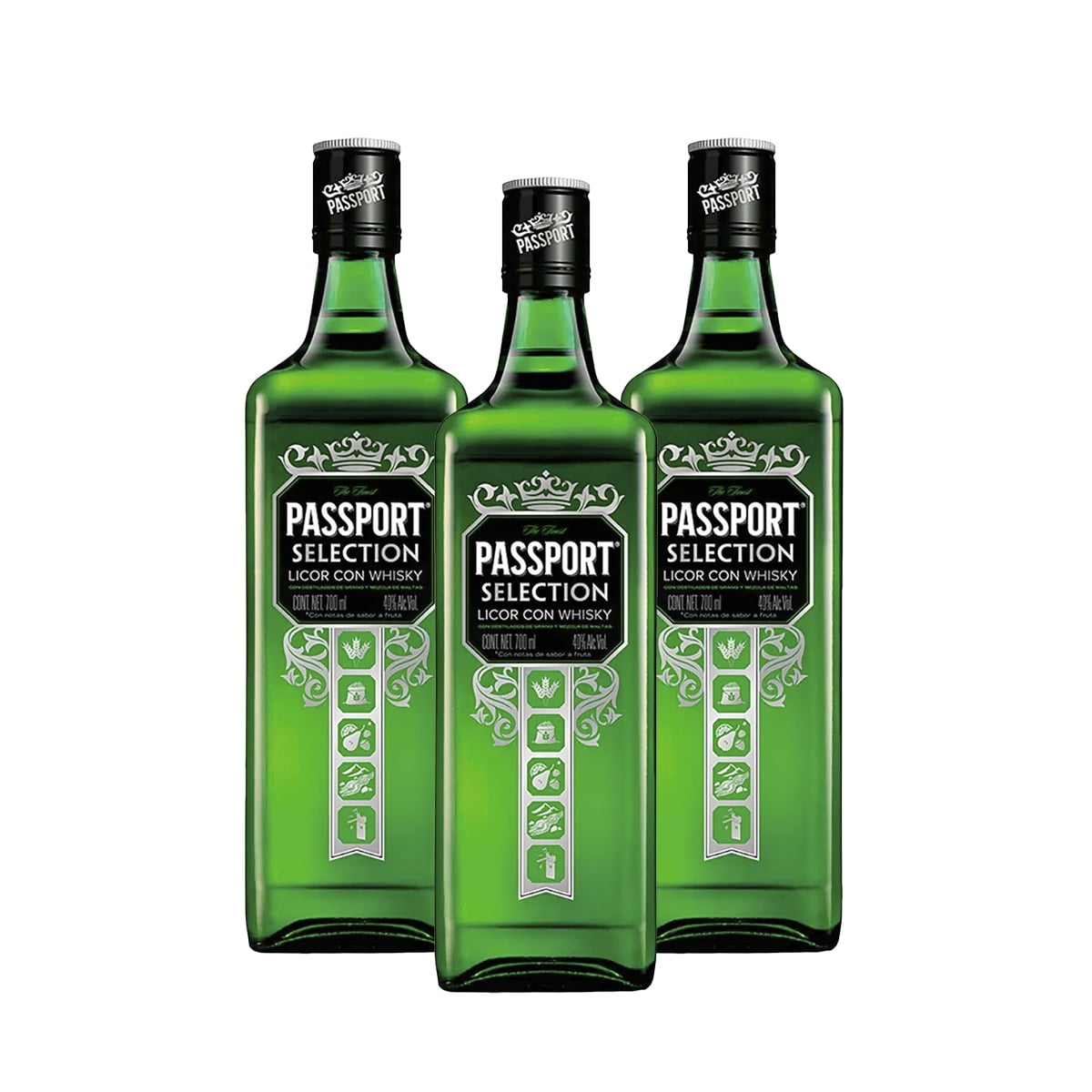 PACK DE 3 WHISKY PASSPORT SCOTH 700ML | Bodega Aurrera en línea