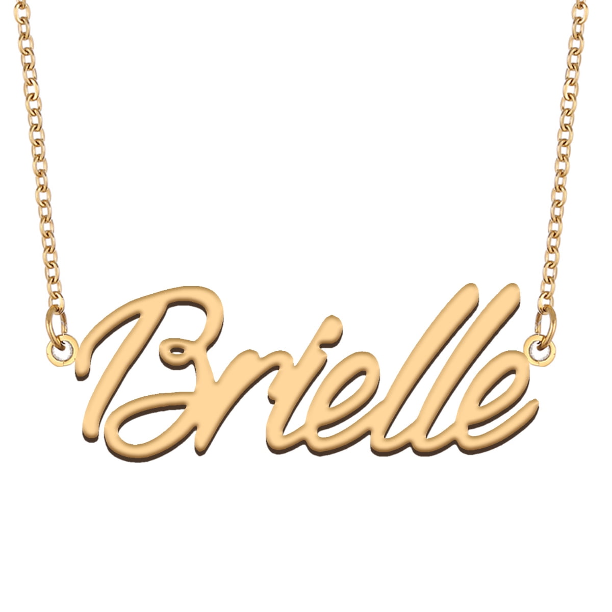 HUAN XUN Brielle Children Name Charm Necklace Carrie Style Name ...