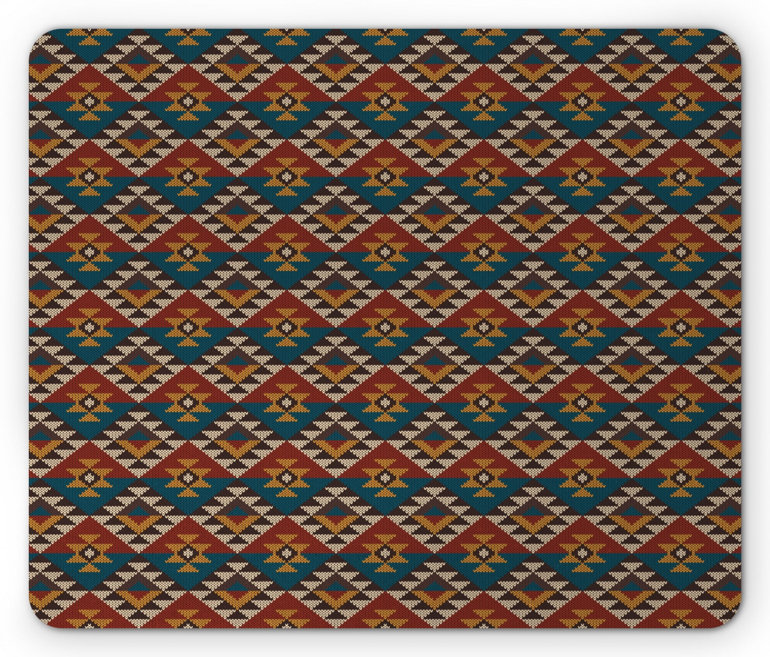 Geometric Mouse Pad, Knitted Seem Jacquard View Pattern Geometric Image ...