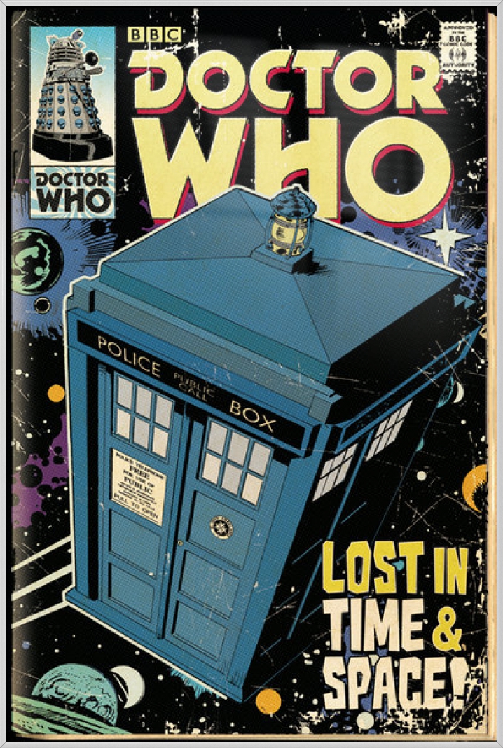 Doctor Who - Framed TV Show Poster (Tardis Comic) (Dr. Who) (Size 24" X ...