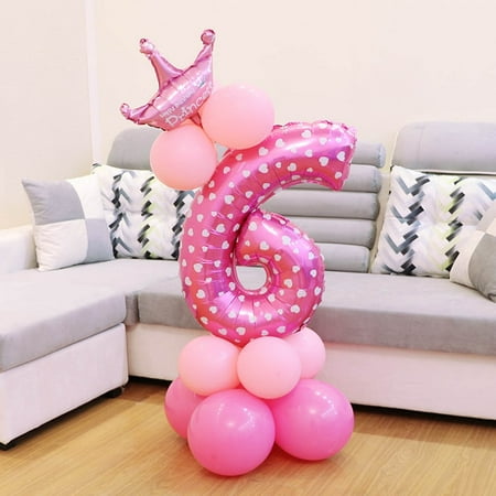 Number Aluminum Foil Balloons Wedding Children Kids Happy Birthday ...