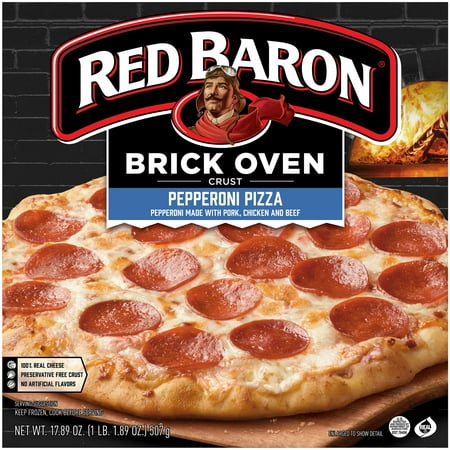 RED BARON Pizza, Brick Oven Crust Pepperoni, 17.89 oz - Walmart.com ...