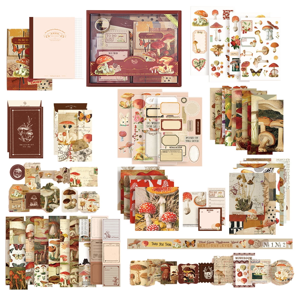 Duety Vintage Scrapbook Kit with Gift Box DIY Decorative Flower ...