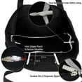 Dalix Large Plain Black Cotton Canvas Tote Bag 23 Deluxe Zippered